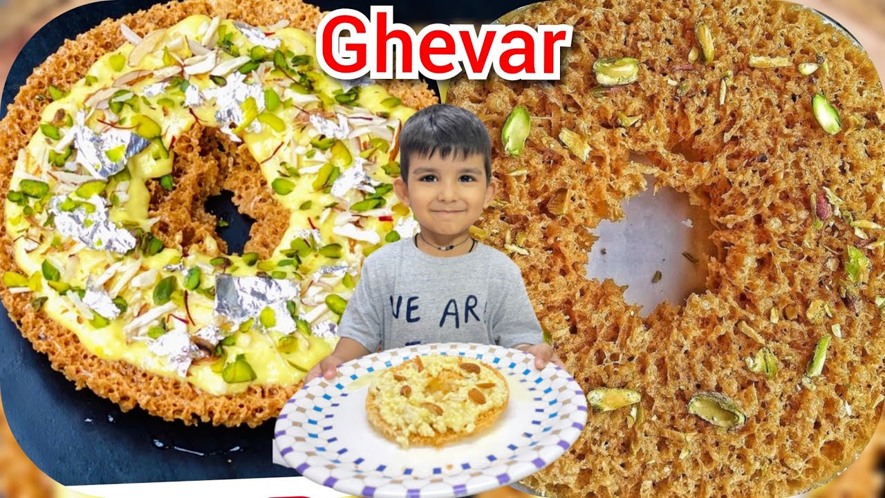 Ghevar l Ghar pe Banaye Halwai jaisa ghevar l Easy ghevar recipe l ...