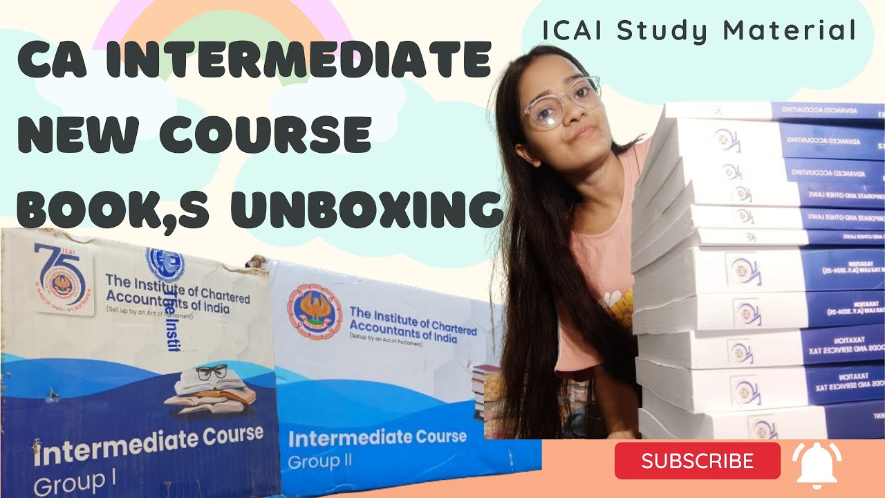 CA Intermediate New course🔥Book's Unboxing 📚 // Group 1&2//ICAI Study ...