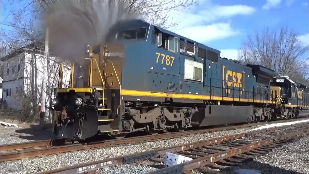 L070w CSX NE March 9 2025CSX 7787, 8009, 7807, MEC 5963, 505, 3401, 3402, 3404, 3403 - Greene ...