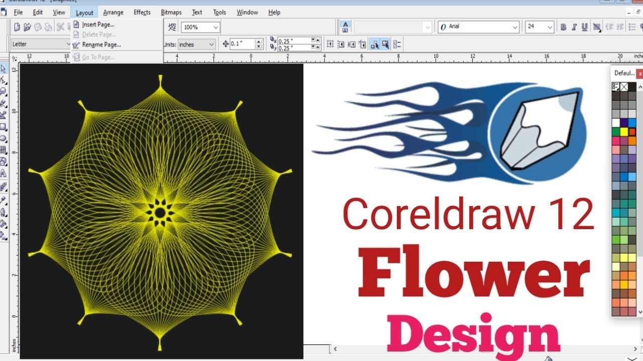 coreldraw tutorial in Hindi ll Flower Design In Coreldraw ll Coreldraw ...