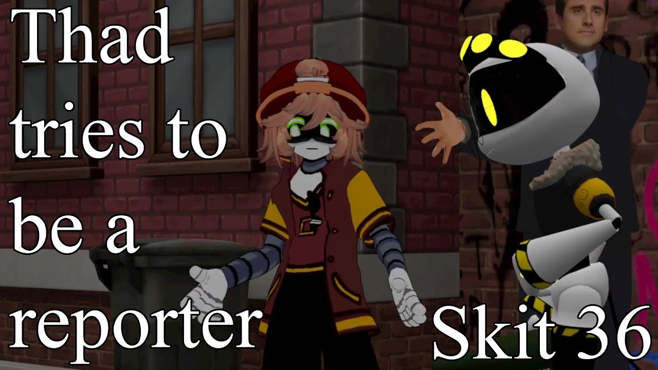 Thad tries to be a reporter - Skit 36 - Murder Drones Vr - YouTube
