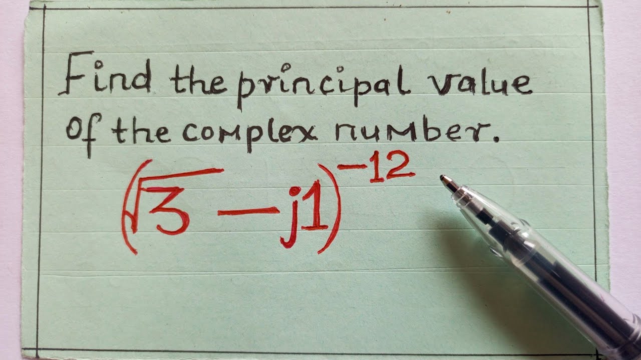 What is principal value of complex number - YouTube
