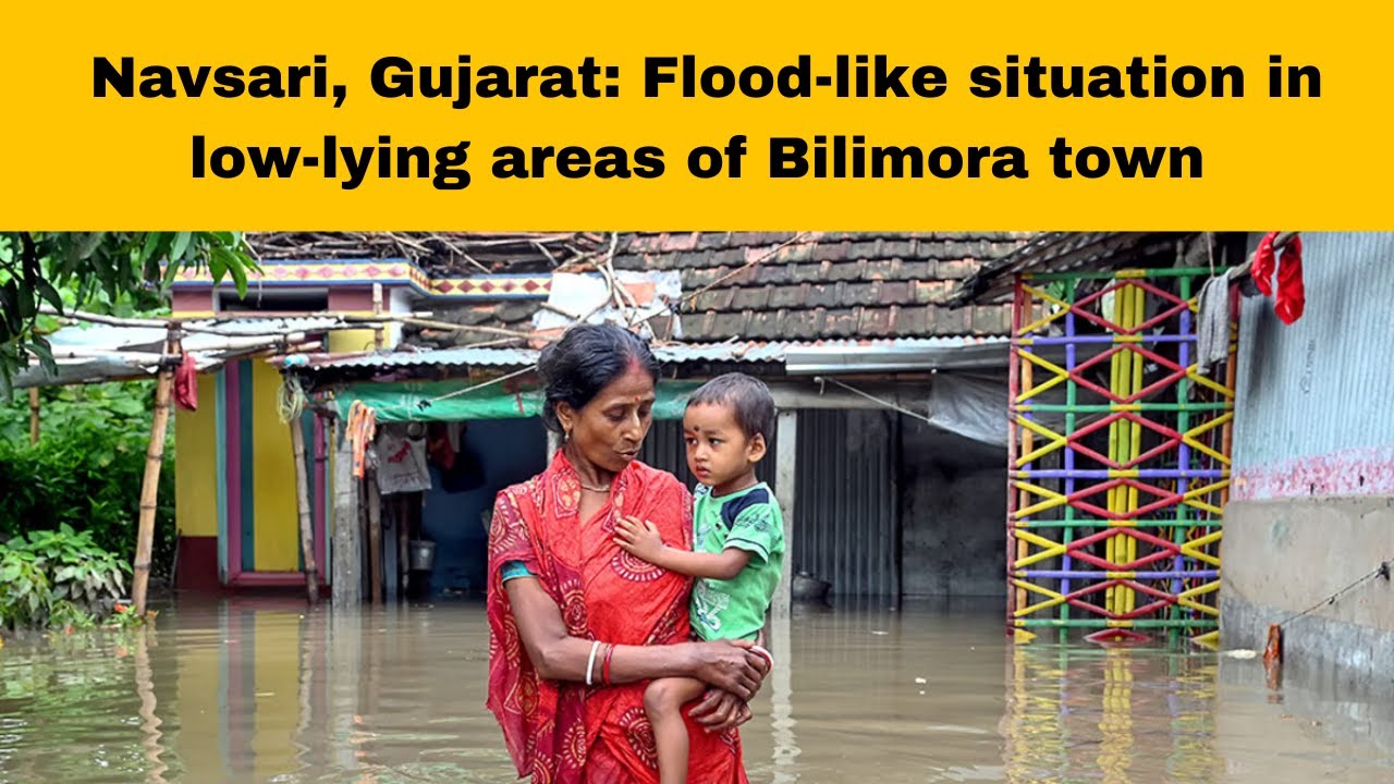 Heavy Rainfall Causes Flood-Like Conditions in Bilimora, Navsari - YouTube