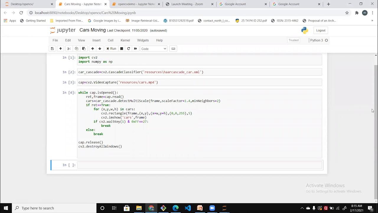 OPENCV DEMO1 - YouTube