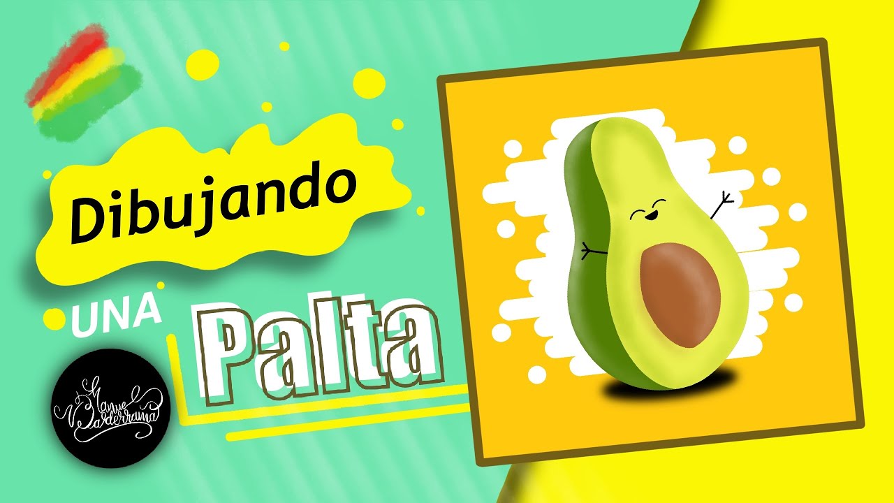 Dibujando una Palta / Drawing an Avocado - YouTube