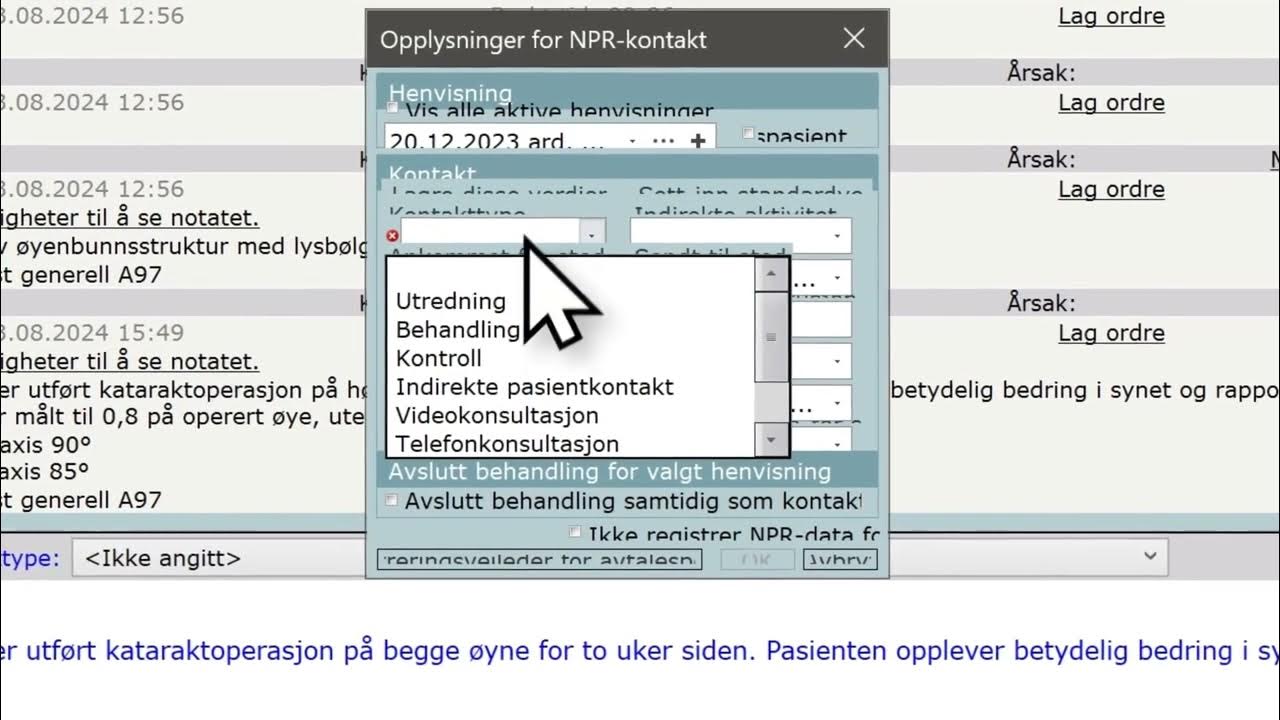 Infodoc handling - Registrer NPR for notat (Journal) - YouTube