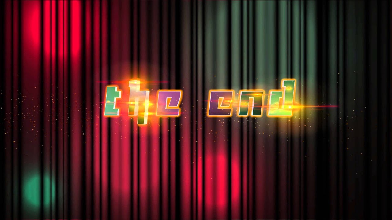 4K UHD THE END TITLE & CURTAINS Animation - YouTube