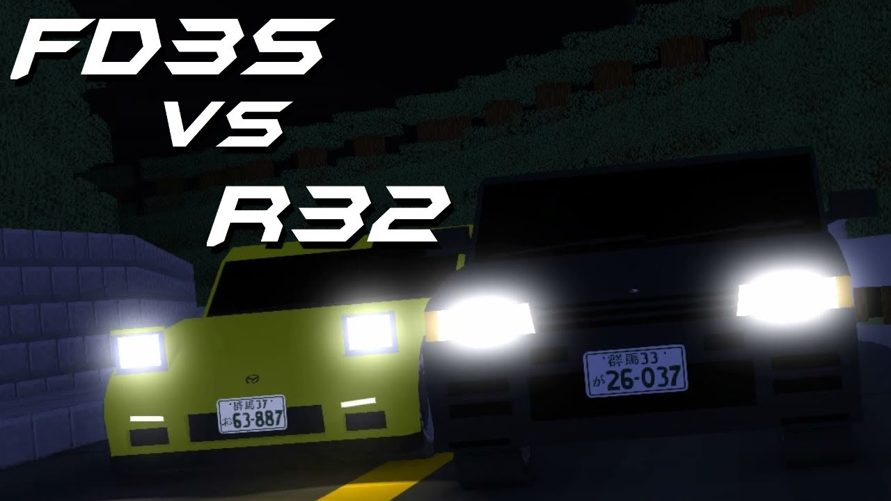 Initial D Battle Stage - FD3S Vs R32 (Minecraft Animation) - YouTube