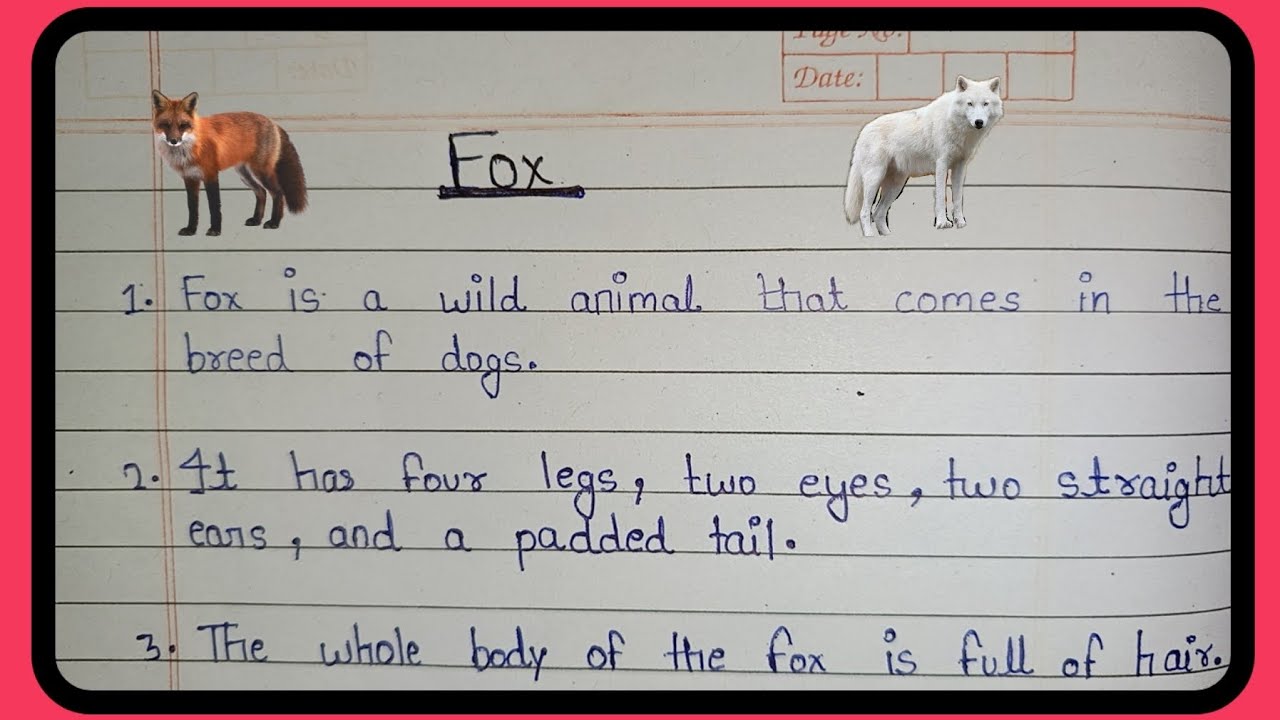 10 Line on Fox in English| Essay on Fox in English 10 lines - YouTube