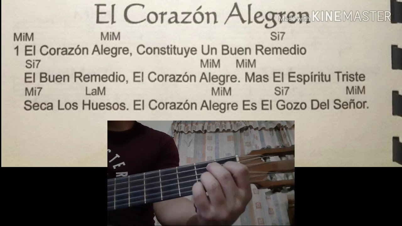 EL CORAZON ALEGRE | Coro Cristiano LETRA + ACORDES by 𝕄𝕠𝕚𝕤𝕖𝕤 𝔾𝕌𝕄𝔸 - YouTube