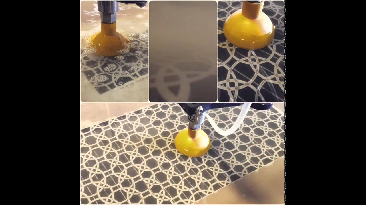 Waterjet cutting decorative panel - YouTube
