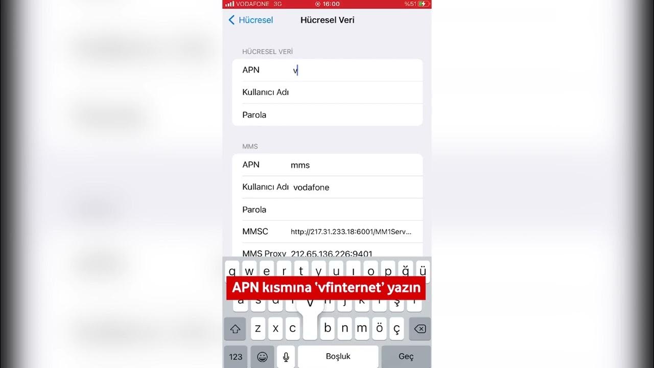 iOS APN Ayarları - YouTube