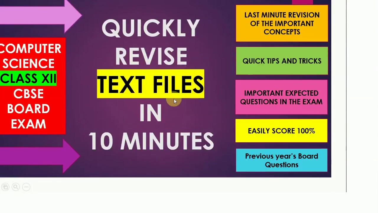 C Programmingtext File Handling In C Quick Revision Of Concepts Class Xii Board