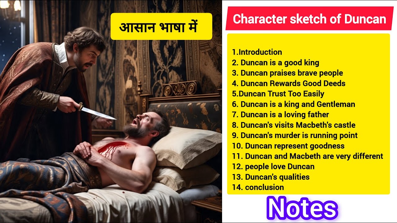 Character sketch of Duncan from Macbeth.(most simplest notes) - YouTube