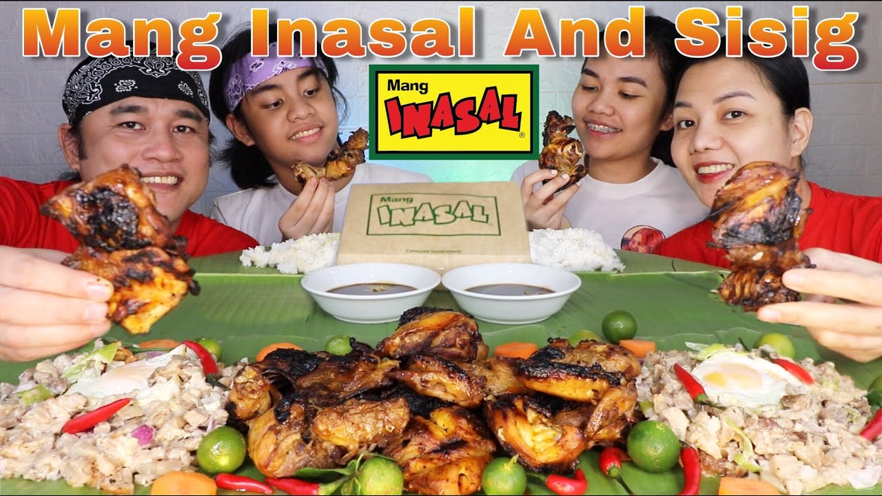 Mang Inasal 6 + 1 Pcs. Promo Chicken plus Pork Sisig Mukbang! - YouTube