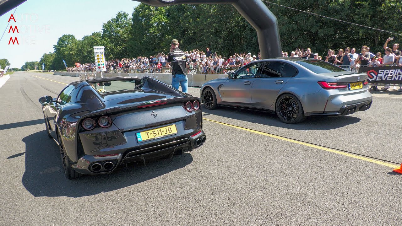 BMW M3 Competition G80 vs Novitec Ferrari 812 GTS - YouTube