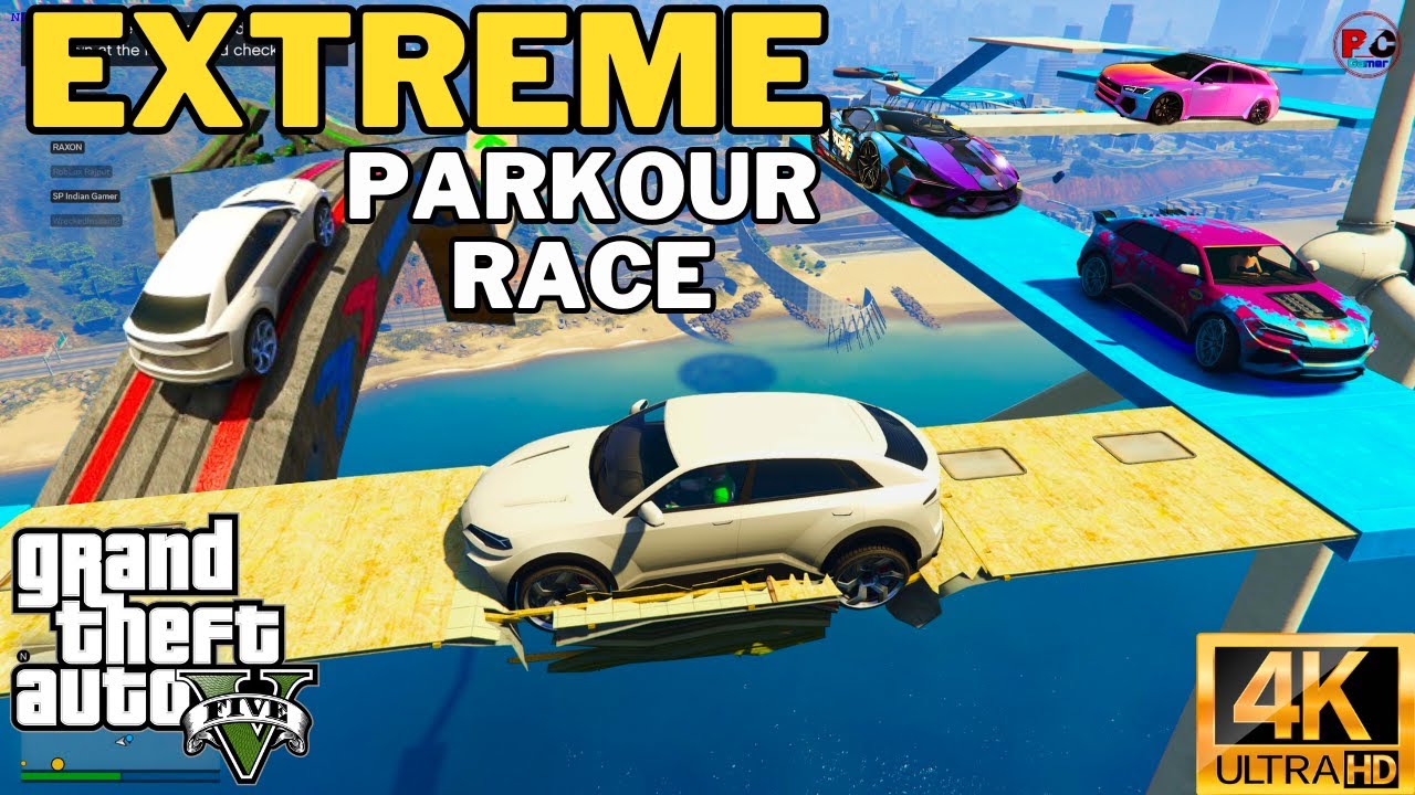 Extreme Parkour Race Madness in GTA 5! | 4K 60FPS Gameplay - YouTube