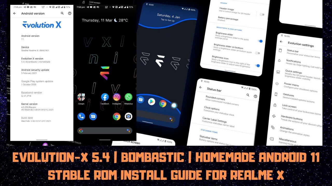 #EVOLUTION-X 5.4 | BOMBASTIC | STABLE ANDROID 11 ROM FOR REALME X ...