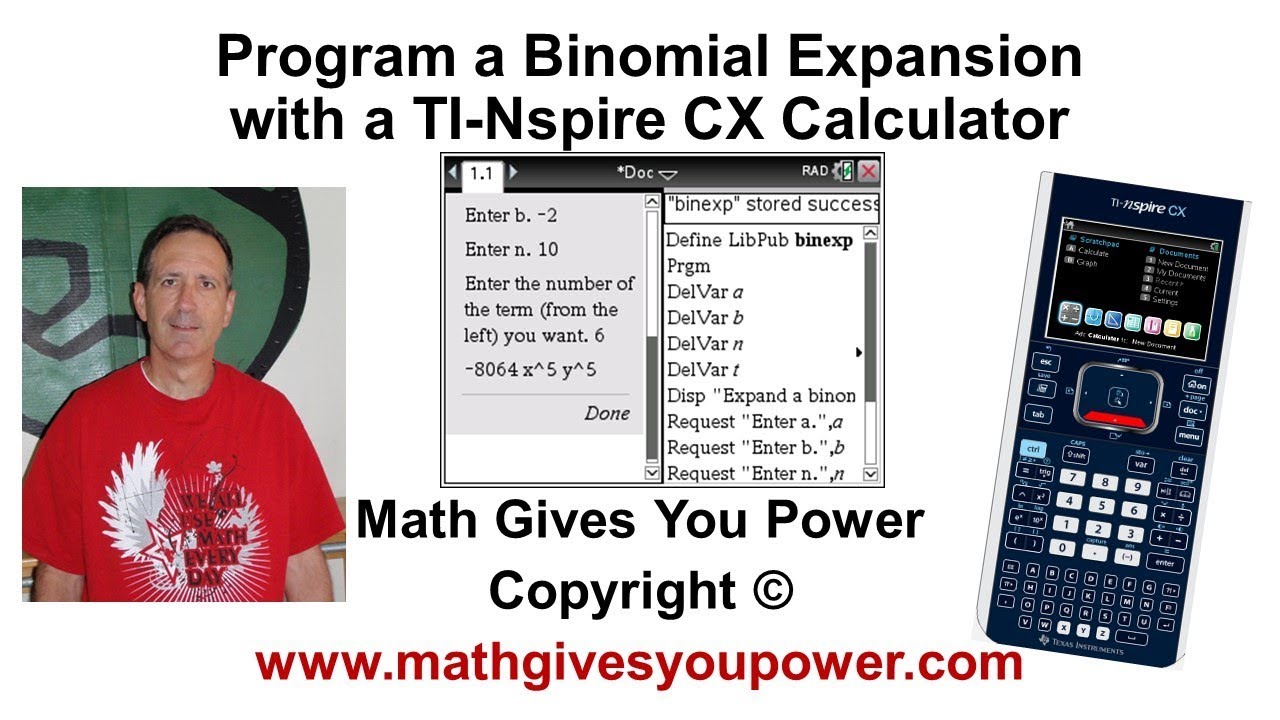 Program A Binomial Expansion With A TI Nspire CX Calculator YouTube program-a-binomial-expansion-with-a-ti-nspire-cx-calculator-youtube