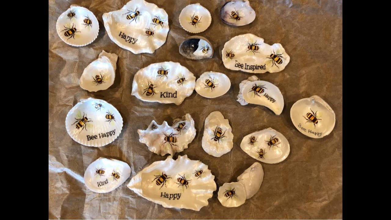 How to Decoupage Shells with Custom Text and Images -EASY!! - YouTube