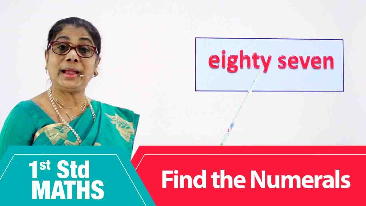 1st Std Maths | Find the Numerals | Mathematics Class -1 | Maths for ...