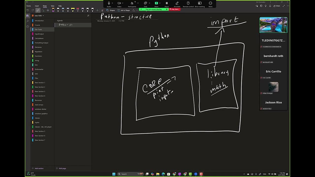 012725 COSC 1336 Python Language Structure - YouTube