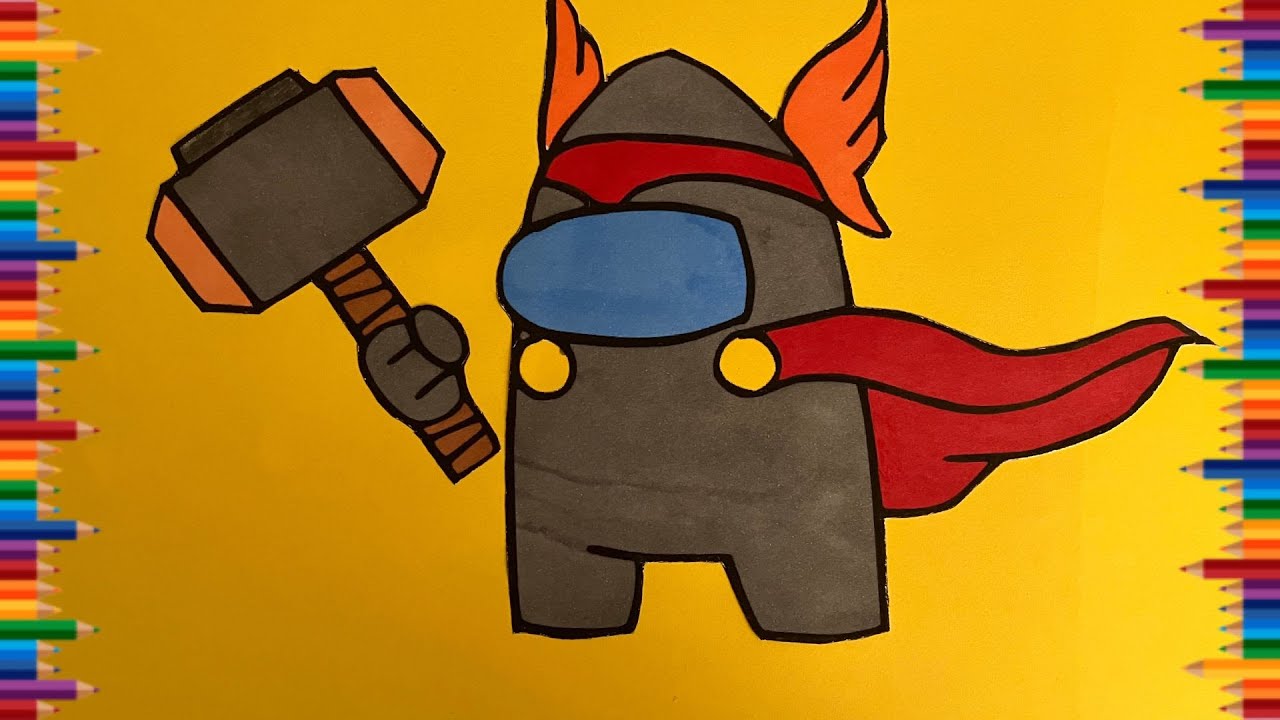 Thor - Among US - Coloring Pages - YouTube