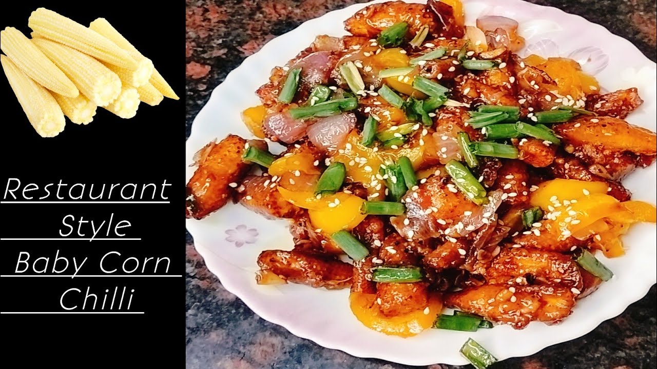 Baby Corn Chilli | Baby Corn Recipe - YouTube