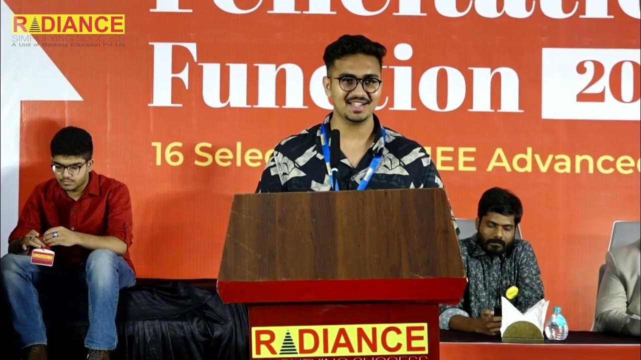 Lakshya Jain, AIR- 3200, JEE Advanced 2024 | Radiance Felicitation Function - YouTube