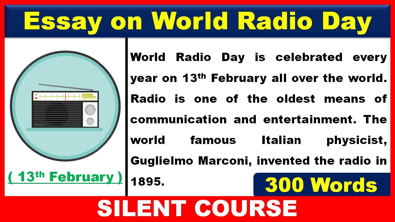 Essay on World Radio Day In English 2022 | World Radio Day Essay 2022 ...