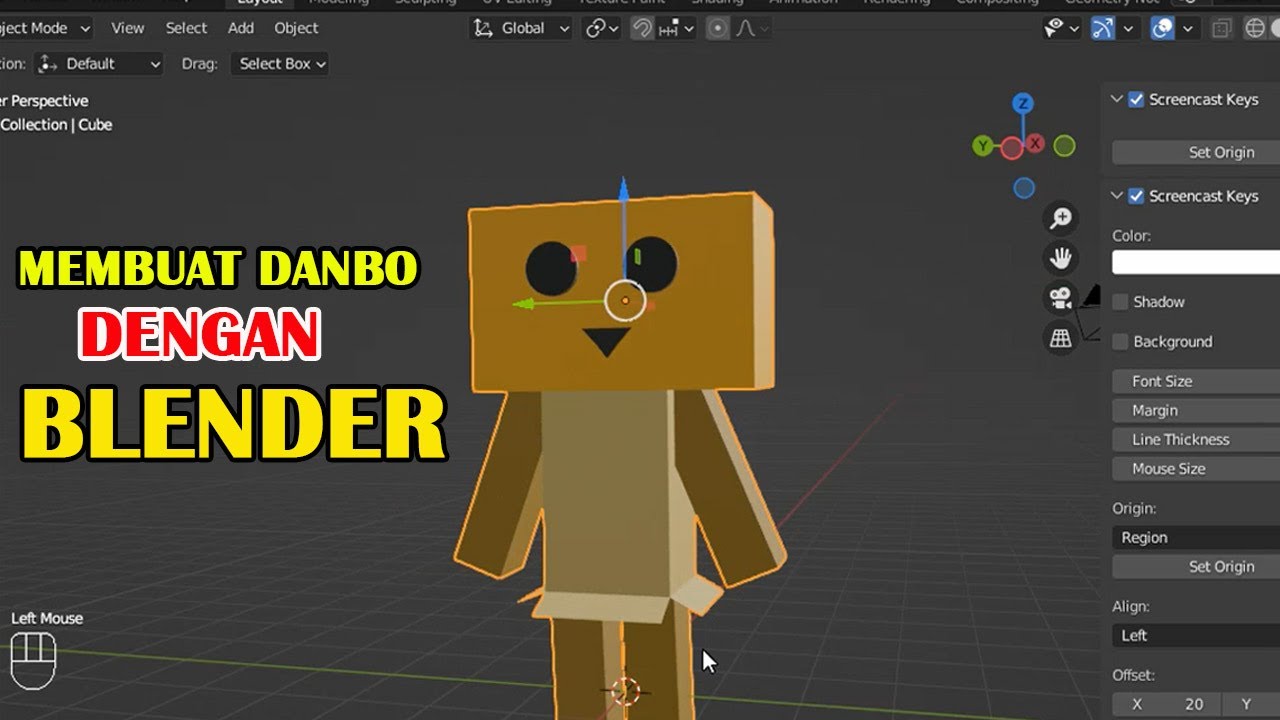 CARA MEMBUAT DANBO DENGAN APLIKASI BLENDER VERSI TERBARU - YouTube