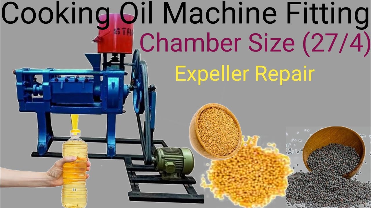 Cooking Oil Expeller machine fitting Expeller Repair - YouTube