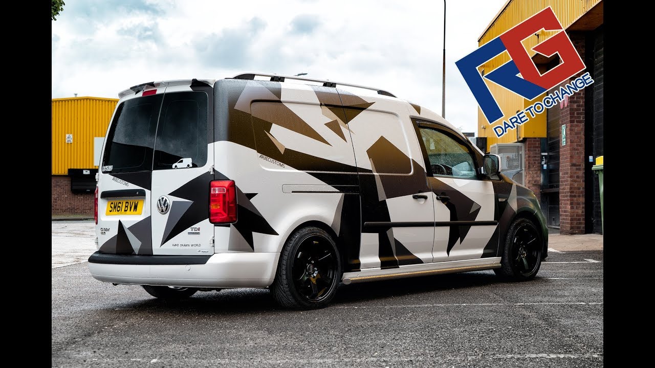 VW Caddy Camo Wrap - YouTube