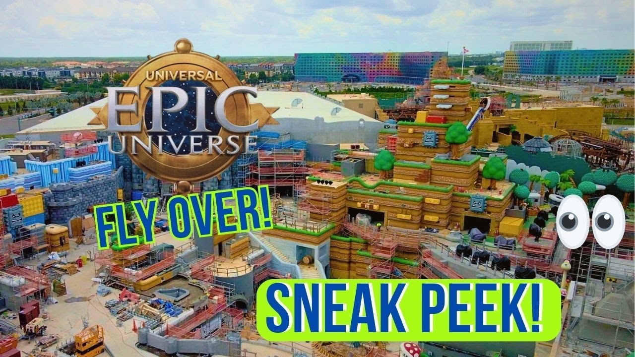 Universal Epic Universe Orlando | Fly Over Drone Update | Super ...