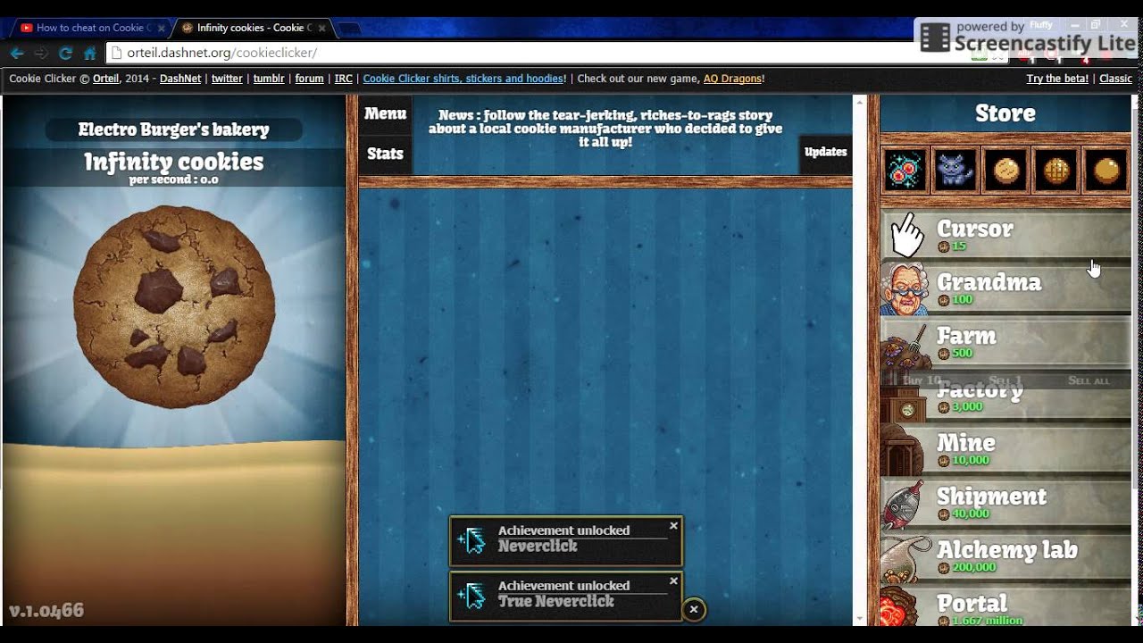Cookie Clicker - How to get Infinity Cookies! For Free!!! - YouTube