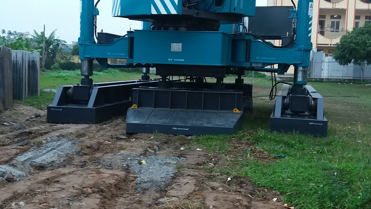 T - WORKS 4 - How to Operate the Concrete Pile Pressing Robot Made in ...