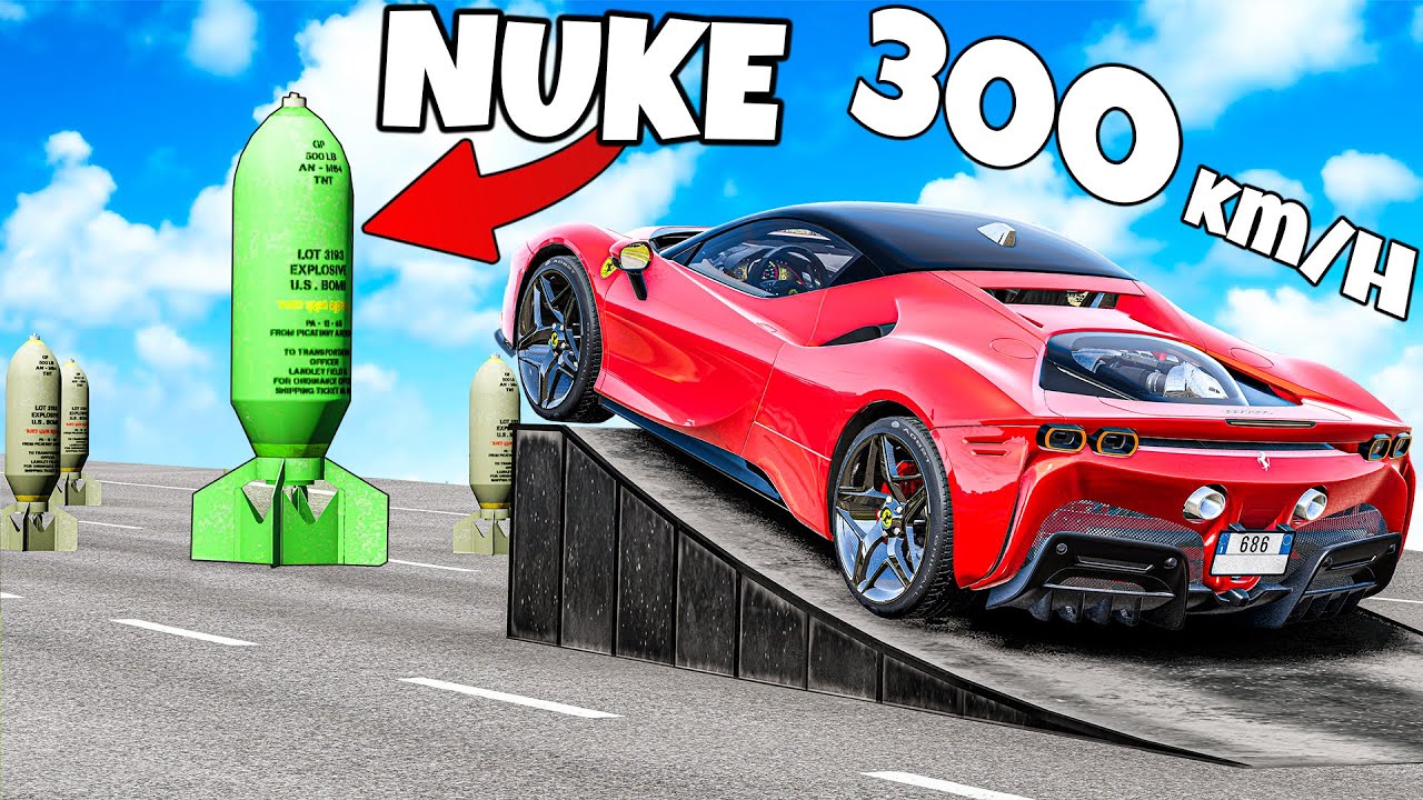 ️SAMOCHODY KONTRA 1000 BOMB ATOMOWYCH!? | BeamNG Drive | - YouTube