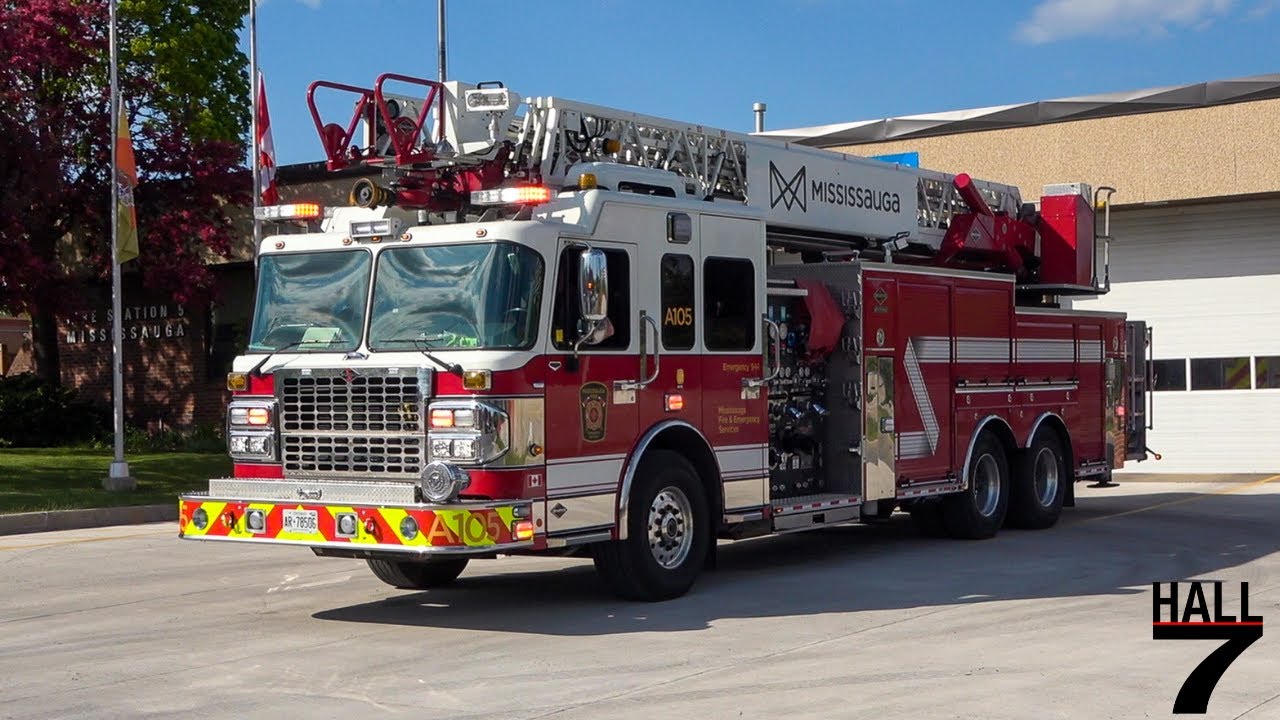 Mississauga Fire & Emergency Services - Squad 105 & Aerial 105 ...