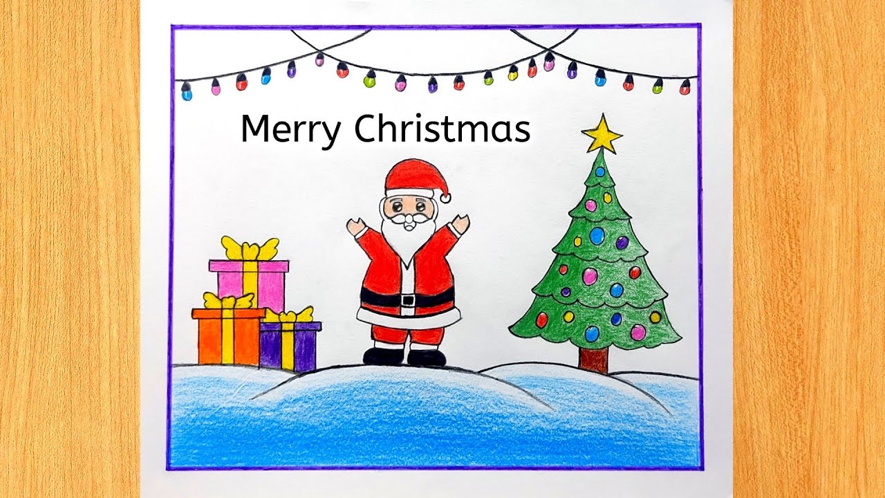 Santa Claus Easy Drawing | How To Draw Santa Claus | Christmas Tree ...