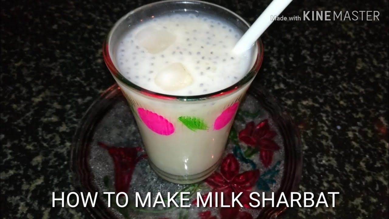 How to make milk sharbat - YouTube