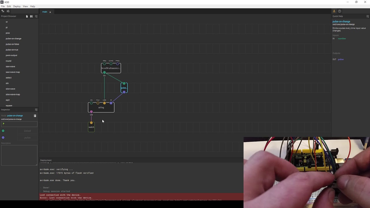Xod Tutorial 3 Using Hardware Libraries To Write To An Sd Card Youtube