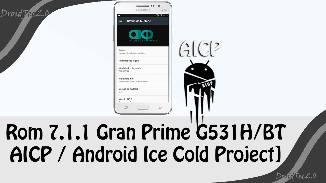 Rom 7.1.1 Gran Prime SM-G531H/BT [AICP / Android Ice Cold Project] - YouTube