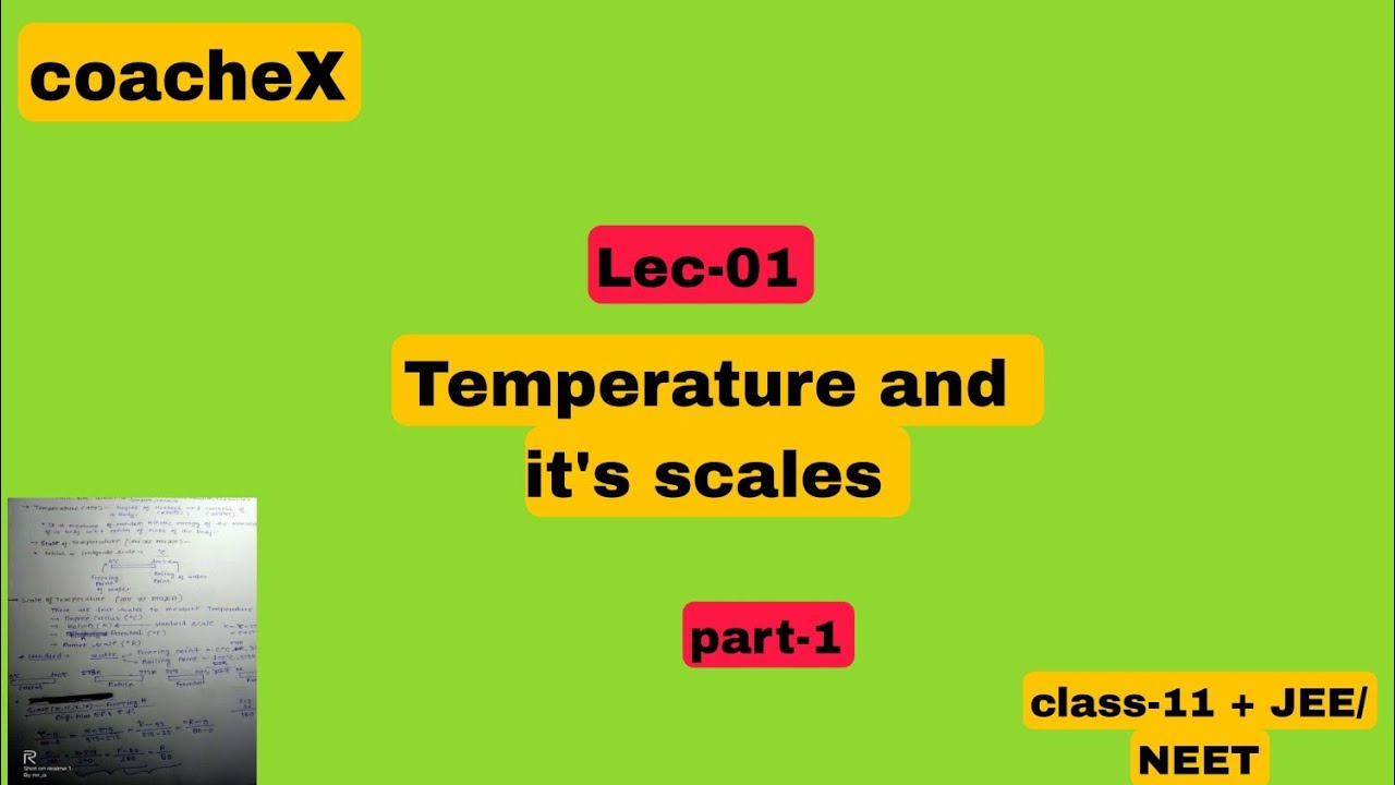 Thermal Properties of Matter-01 ||Temperature and it's scales part-01 ...