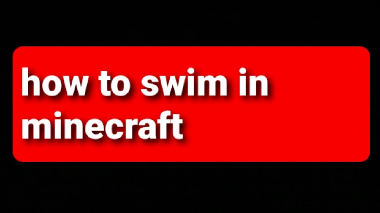 how to swim in minecraft like pro 😎😎😎 - YouTube