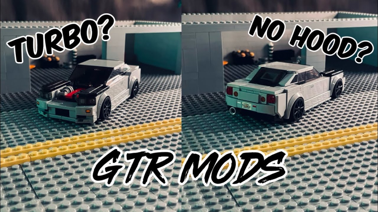 LEGO NISSAN GTR R34 TURBO ENGINE TUTORIAL - YouTube