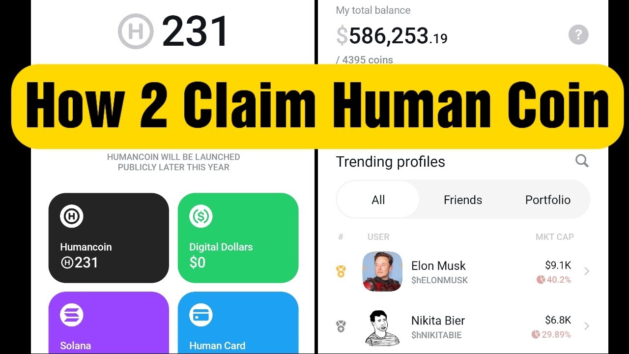 HOW TO CLAIM HUMAN COIN REWARD - YouTube