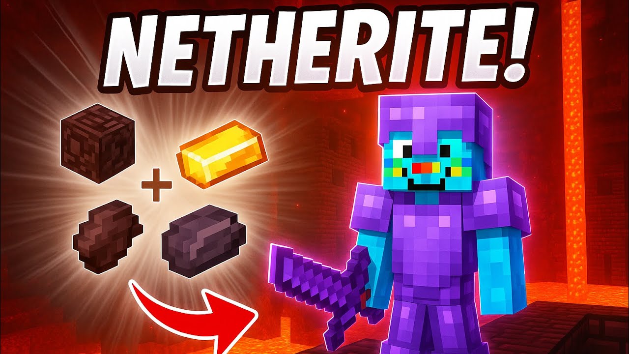 Mining for Netherite Armor & Tools – Minecraft Noobda Nagri - YouTube