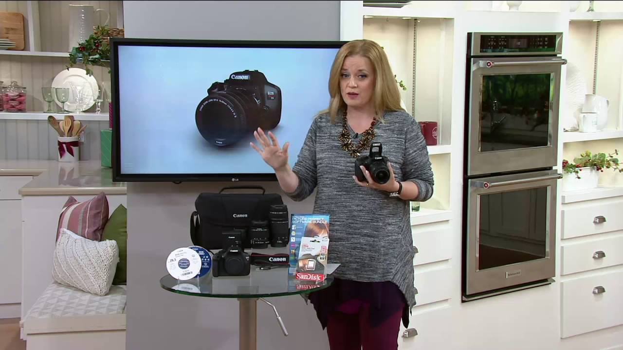 Canon Rebel T5 18MP DSLR Camera with 18-55mm & 75-300mm Lenses on QVC ...
