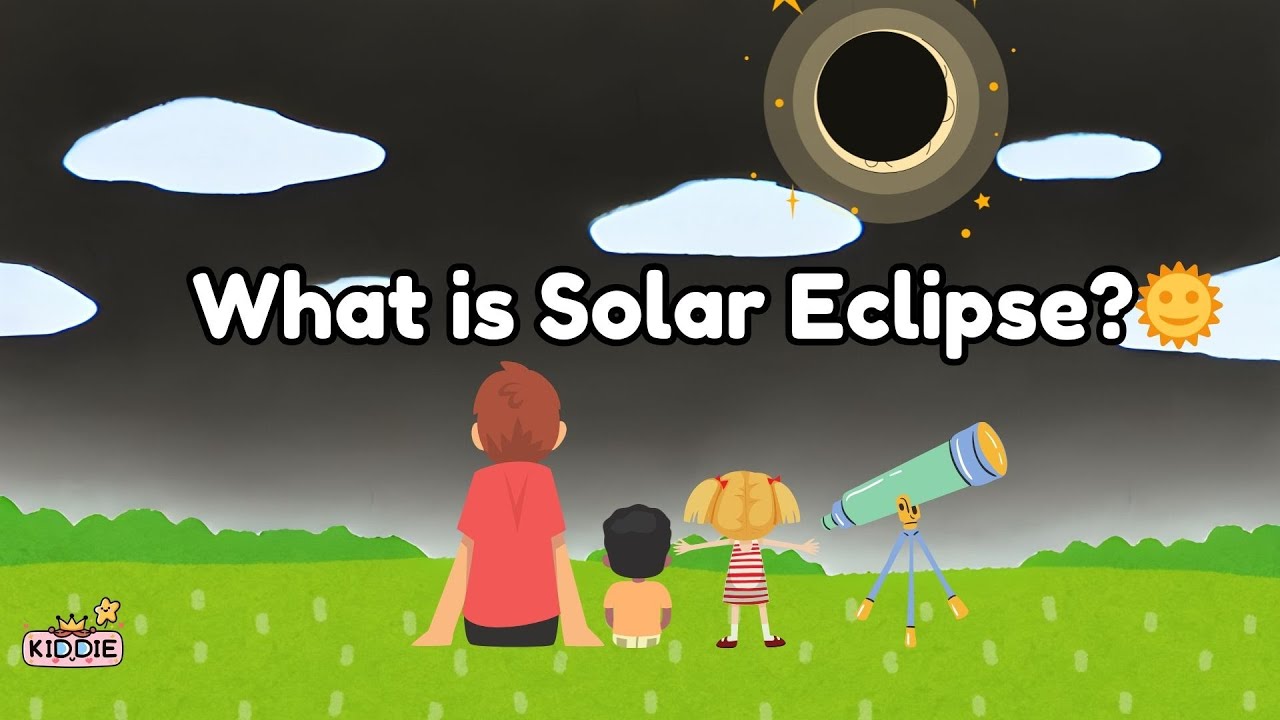 What is solar eclipse educational video simple explained for kids 2024 - YouTube