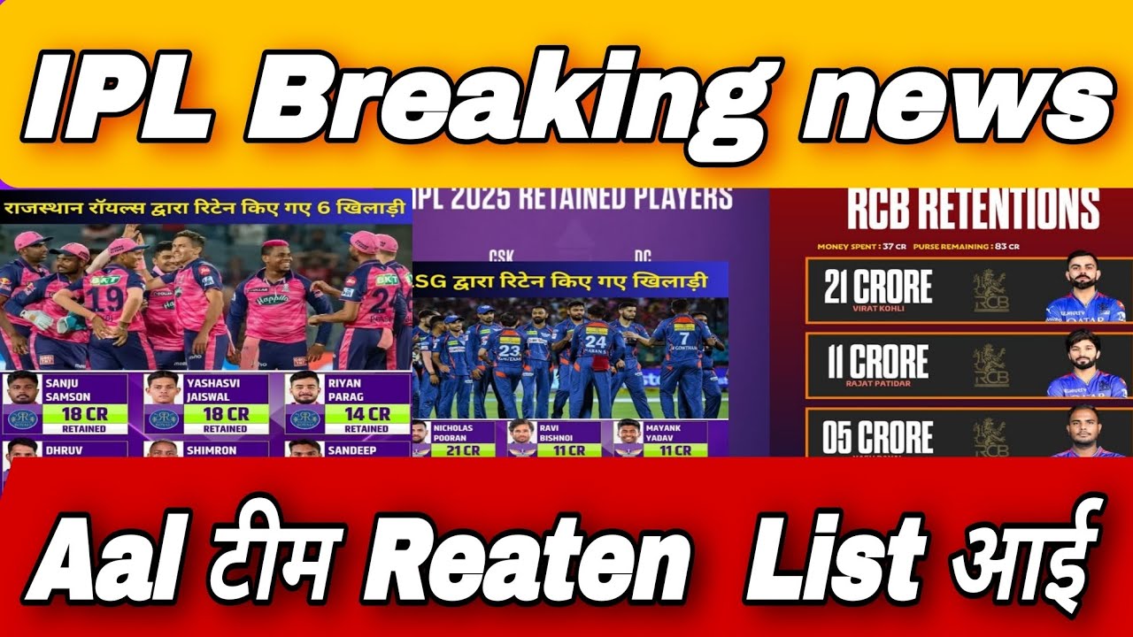 Ipl Breaking news aal टीम - YouTube